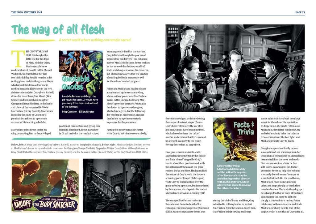 The Body Snatcher 1945 Ultimate Guide Magazine - Classic Monsters Shop